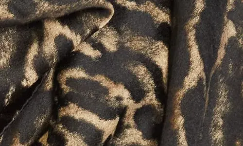 Saint Laurent Leopard Print Silk & Cashmere Square Scarf