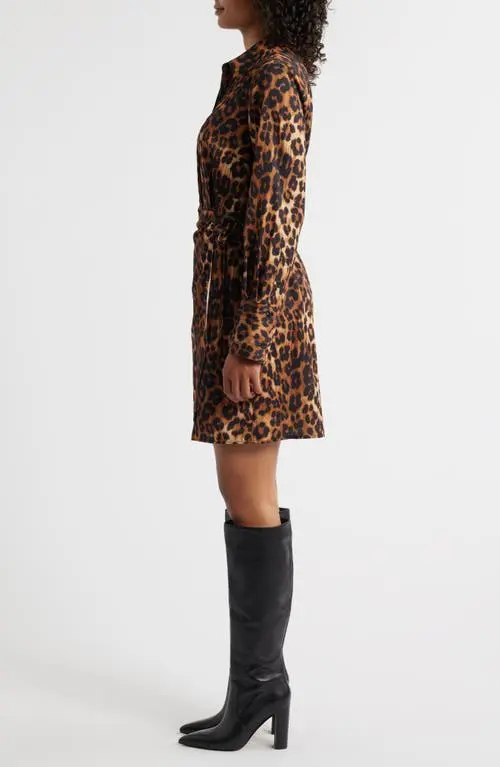 Sam Edelman Leopard Print Shirt Dress