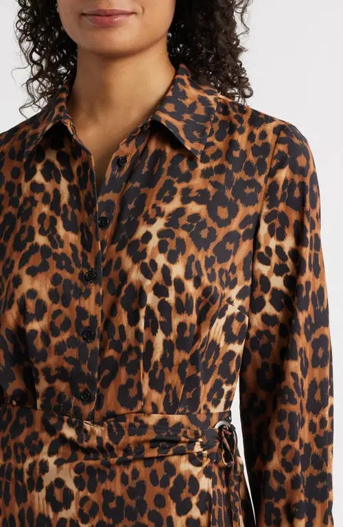 Sam Edelman Leopard Print Shirt Dress