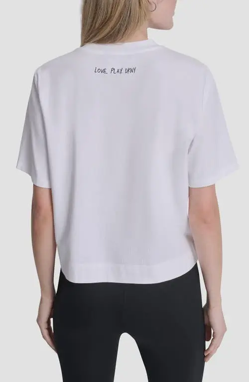 Dkny Embroidered Graphic T-shirt - White