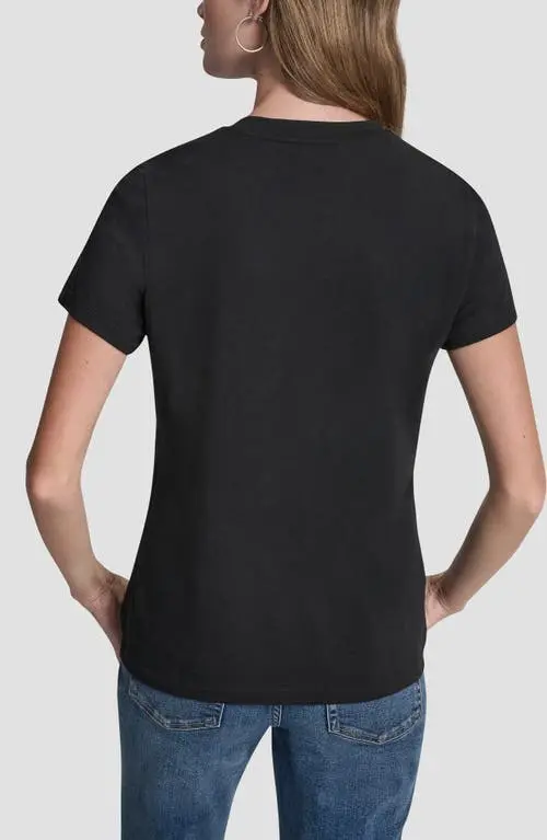 Dkny Crystal Embellished Graphic T-shirt