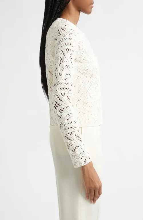 Emporio Armani Open Stitch Cotton Blend Cardigan