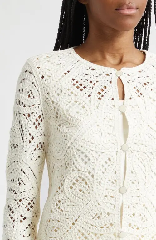 Emporio Armani Open Stitch Cotton Blend Cardigan