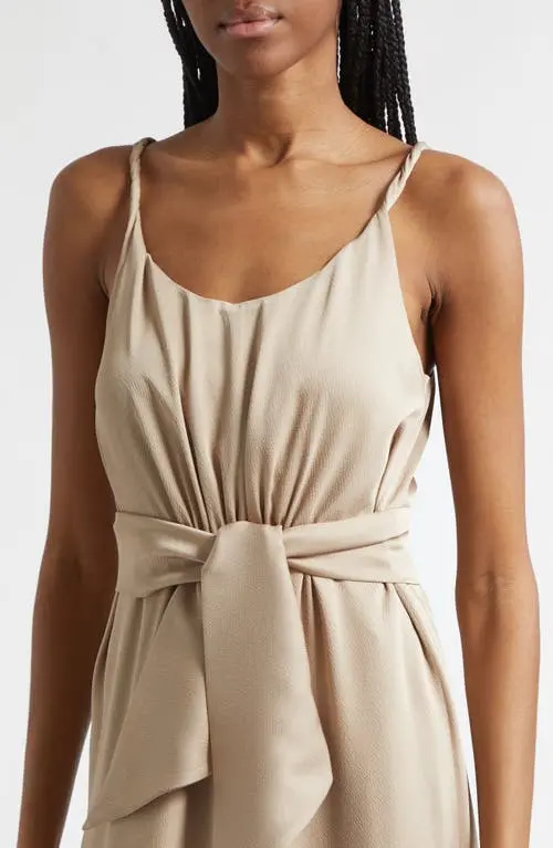 Emporio Armani Dune Crepe Midi Dress