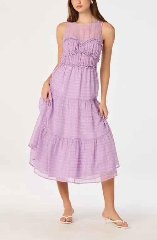 Astr The Label Adrianne Tiered Dress - Lilac