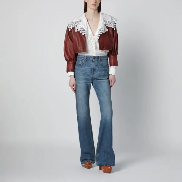 Chloé Short Plongé Nappa Leather Jacket
