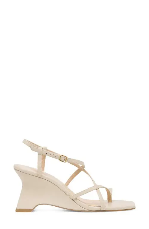 Dolce Vita Aylee Slingback Wedge Sandal - Cream Leather