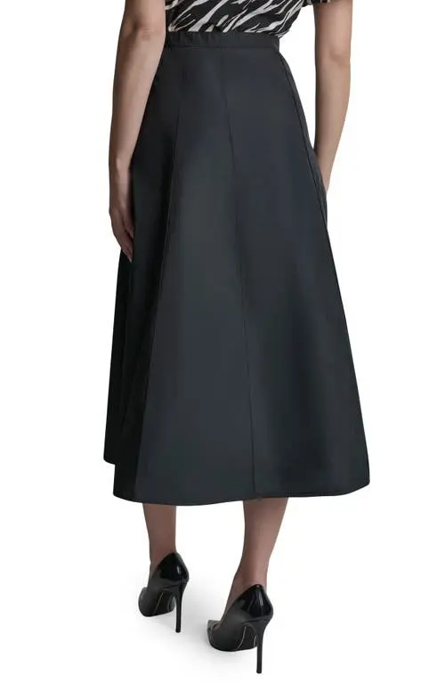 Dkny Taffeta Seamed A-line Midi Skirt