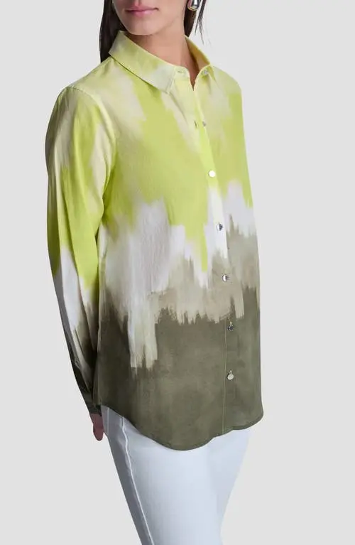 Dkny Ombré Cotton Voile Button-up Shirt