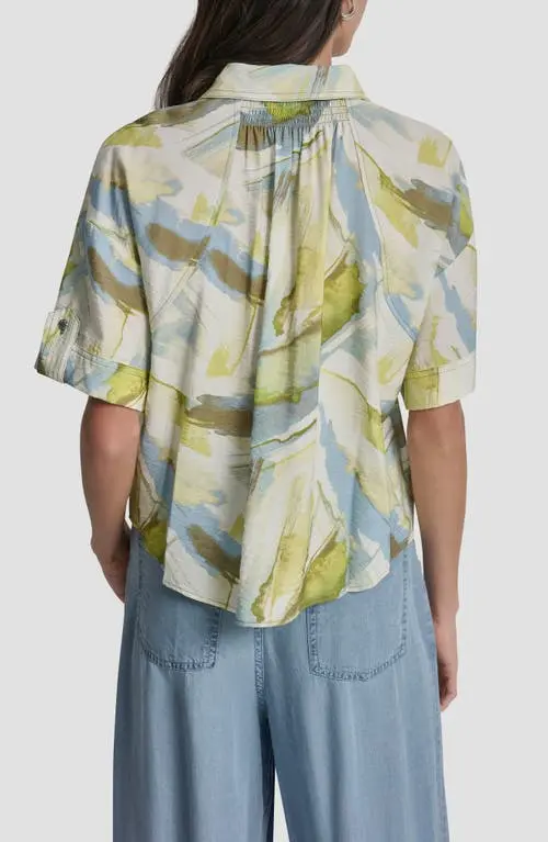 Dkny Printed Roll Tab Shirt