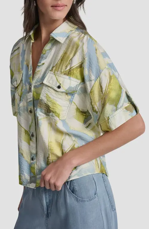 Dkny Printed Roll Tab Shirt