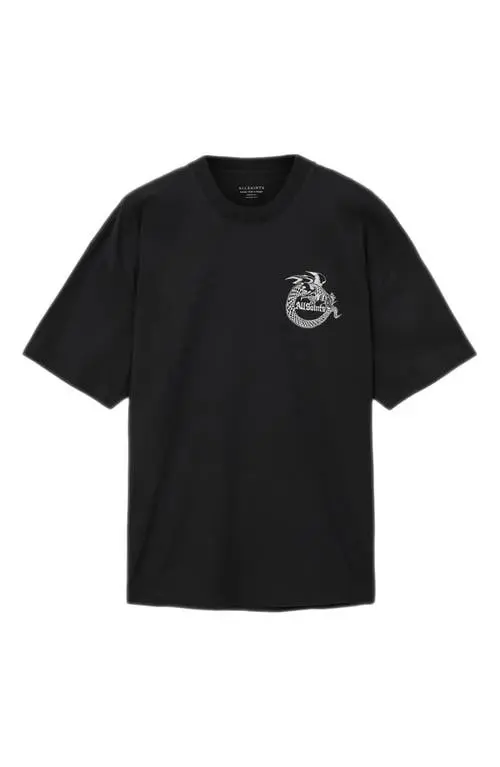 ALLSAINTS Terra Cotton Graphic T-shirt - Jet Black