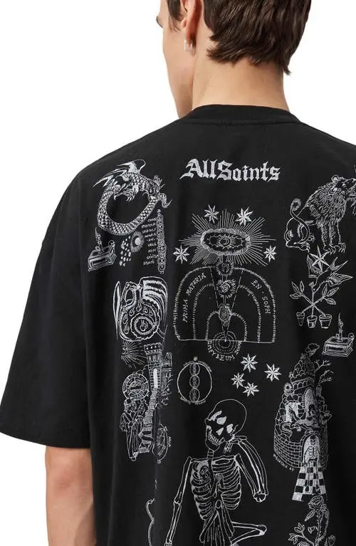ALLSAINTS Terra Cotton Graphic T-shirt - Jet Black
