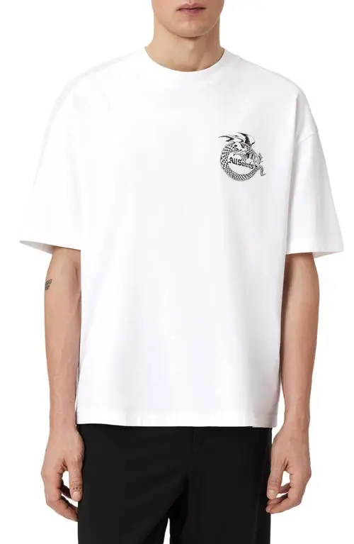 ALLSAINTS Terra Cotton Graphic T-shirt - Optic White