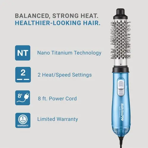 BABYLISSPRO Nano Titanium 1¼" Soft Bristle Hot Air Brush