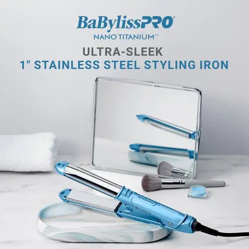 BABYLISSPRO Nano Titanium 1" Ultra-sleek Stainless Steel Styling Iron