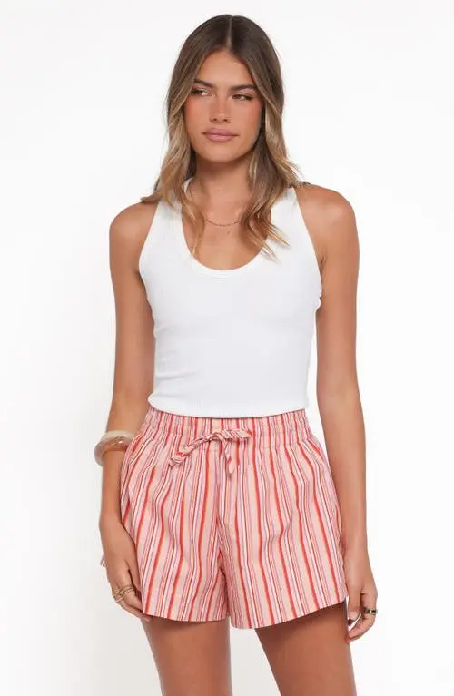 PETAL & PUP Cotton Striped Drawstring Shorts