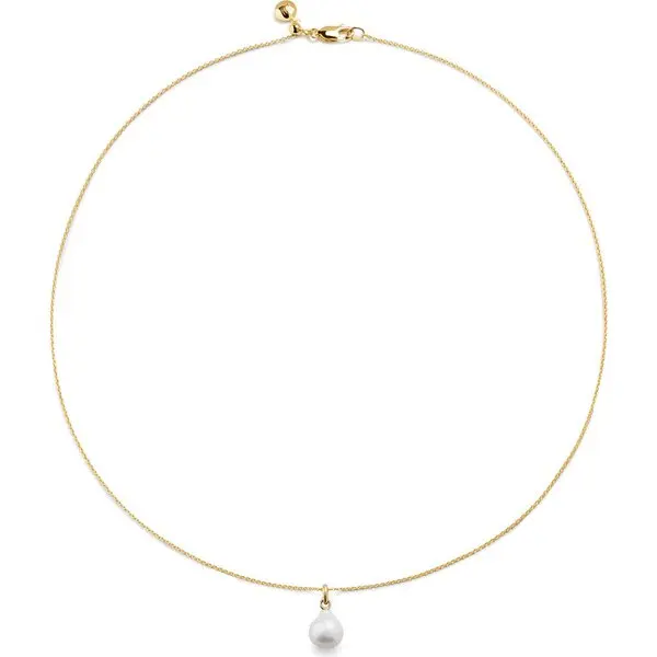Monica Vinader Nura Pearl Pendant Necklace - 18k Gold Vermeil/pearl