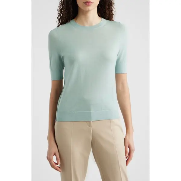 BOSS Farbella Short Sleeve Wool Sweater