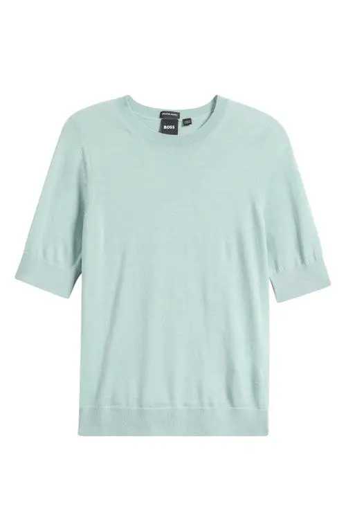 BOSS Farbella Short Sleeve Wool Sweater