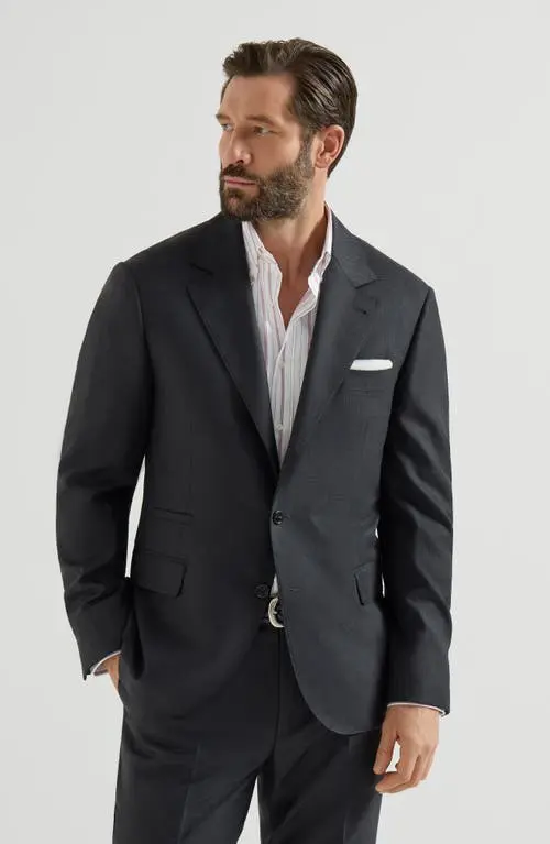 Brunello Cucinelli Houndstooth Blazer - Anthracite