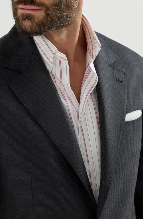 Brunello Cucinelli Houndstooth Blazer - Anthracite