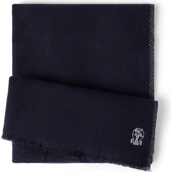 Brunello Cucinelli Cashmere Scarf - Marine Blue