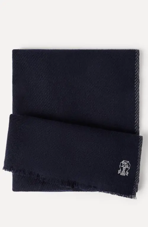Brunello Cucinelli Cashmere Scarf - Marine Blue