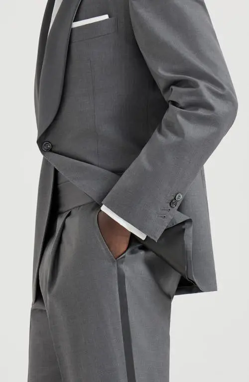 Brunello Cucinelli Tuxedo With Shawl Lapel - Grey