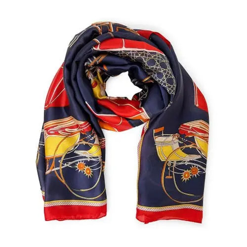 YOUZEY The Landau Ultrasoft Lightweight Scarf - Blue