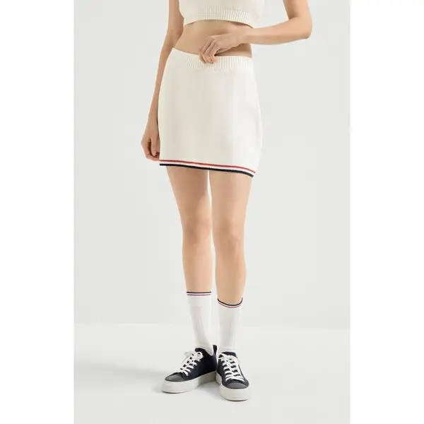 Brunello Cucinelli Mini Skirt With Built-in Shorts - Panama