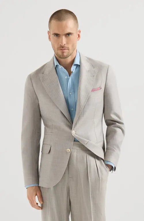 Brunello Cucinelli Chevron Deconstructed Blazer