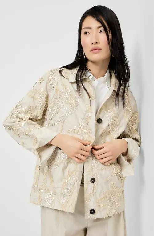Brunello Cucinelli Embroidered Cotton Poplin Outerwear