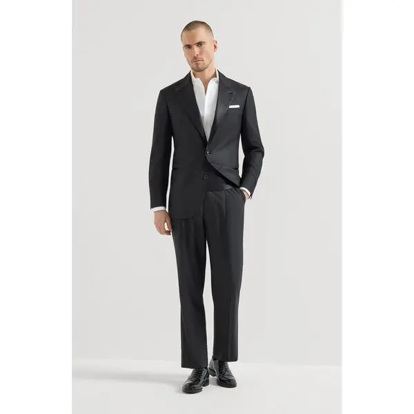 Brunello Cucinelli Tuxedo With Peak Lapel - Black