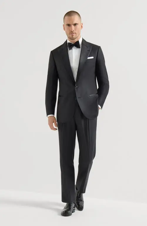 Brunello Cucinelli Tuxedo With Peak Lapel - Black