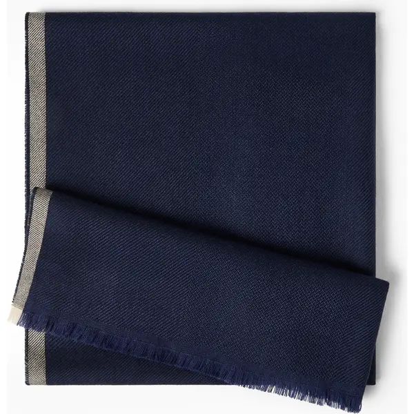Brunello Cucinelli Wool And Cashmere Scarf - Blue