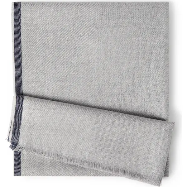 Brunello Cucinelli Wool And Cashmere Scarf - Pearl Grey