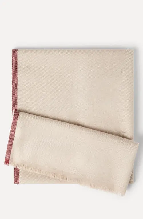 Brunello Cucinelli Wool And Cashmere Scarf - Sand
