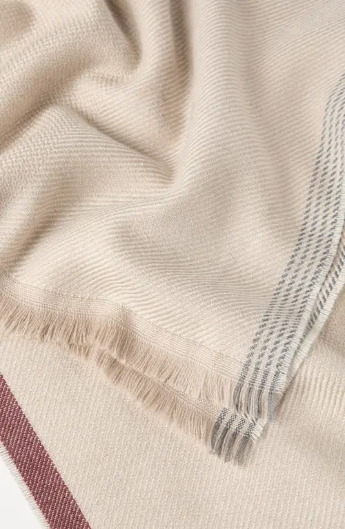 Brunello Cucinelli Wool And Cashmere Scarf - Sand