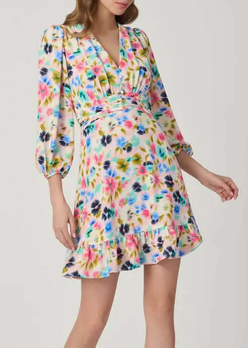 Shoshanna Floral Print Mini Dress - Multi