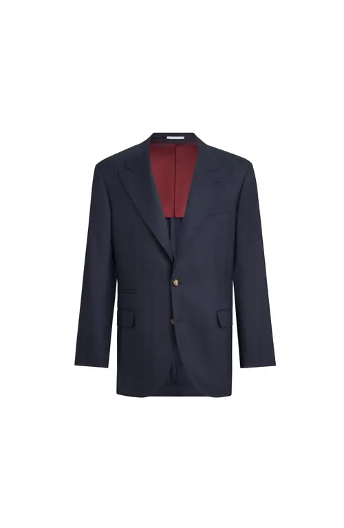 Brunello Cucinelli Chevron Blazer - Navy Blue