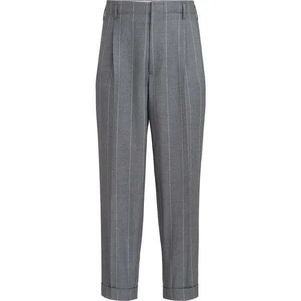 Brunello Cucinelli Chalk Stripe Trousers - Medium Grey