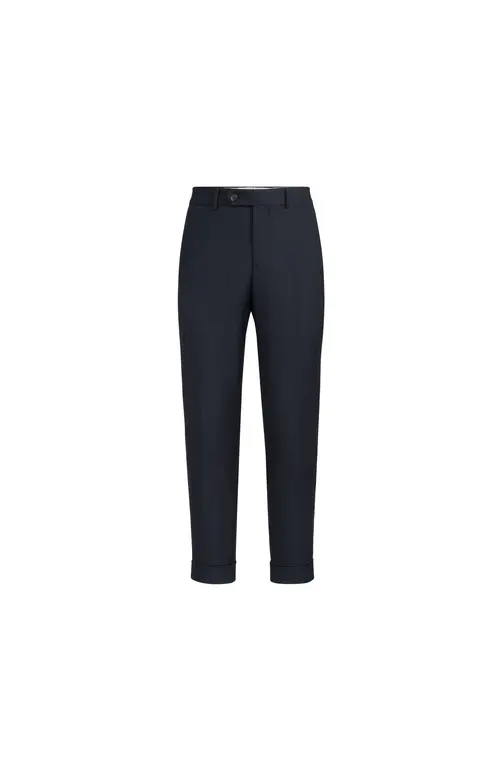 Brunello Cucinelli Virgin Wool Twill Trousers - Black