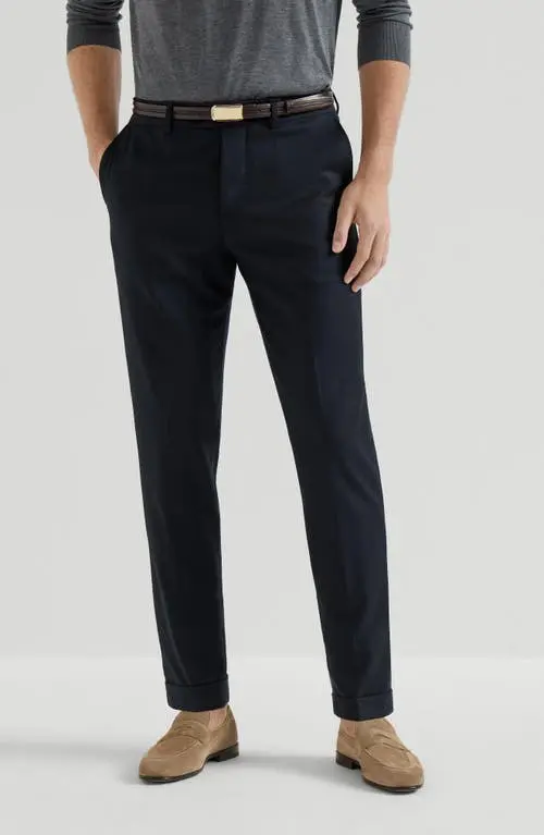 Brunello Cucinelli Virgin Wool Tailored Trousers - Black