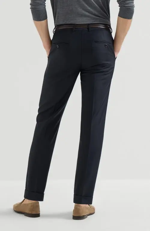 Brunello Cucinelli Virgin Wool Tailored Trousers - Black