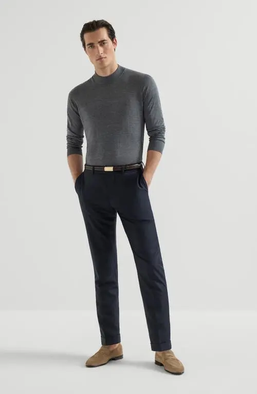 Brunello Cucinelli Virgin Wool Tailored Trousers - Black