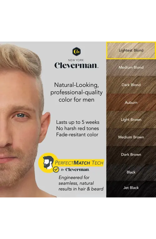 CLEVERMAN 2x Pack Reusable Beard & Hair Dye Kit - Lightest Blond