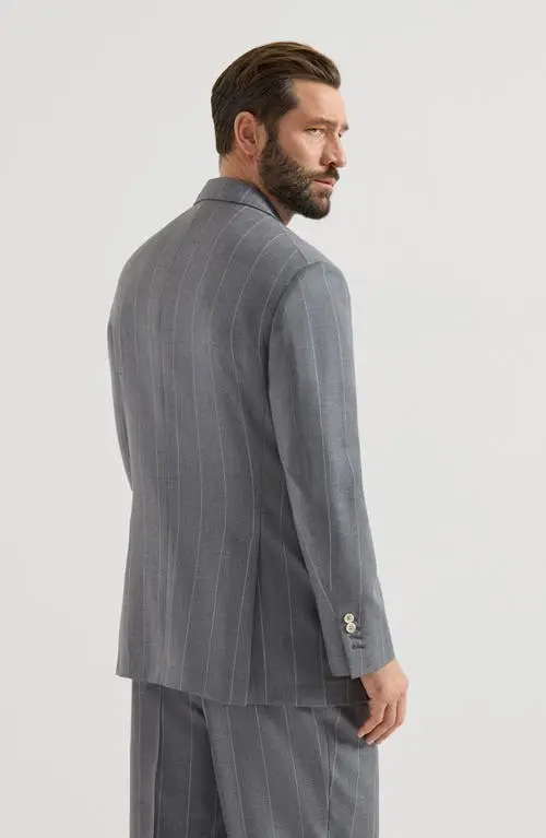 Brunello Cucinelli Virgin Wool Blazer - Medium Grey