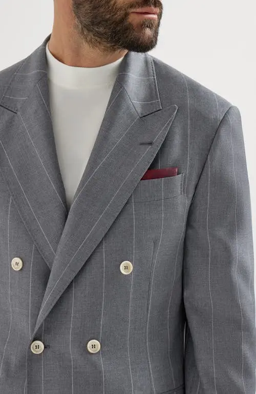 Brunello Cucinelli Virgin Wool Blazer - Medium Grey