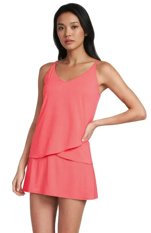 LANDS' END Dd+ Cup Tulip Hem Tankini Top - Wood Lily